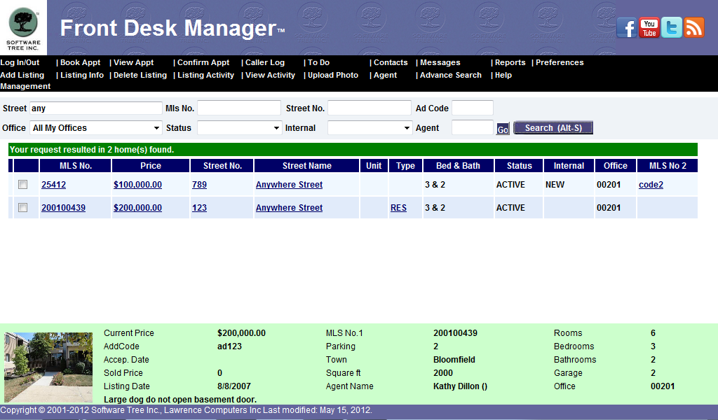 Front DeskManager - Real Estate Office Management Software